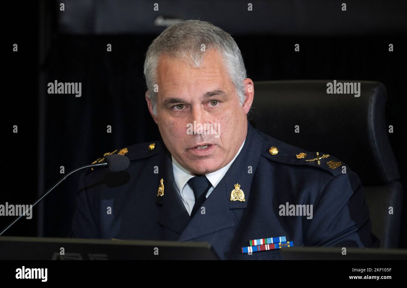 RCMP Deputy Commissioner Mike Duheme appears as a witness at the Public ...