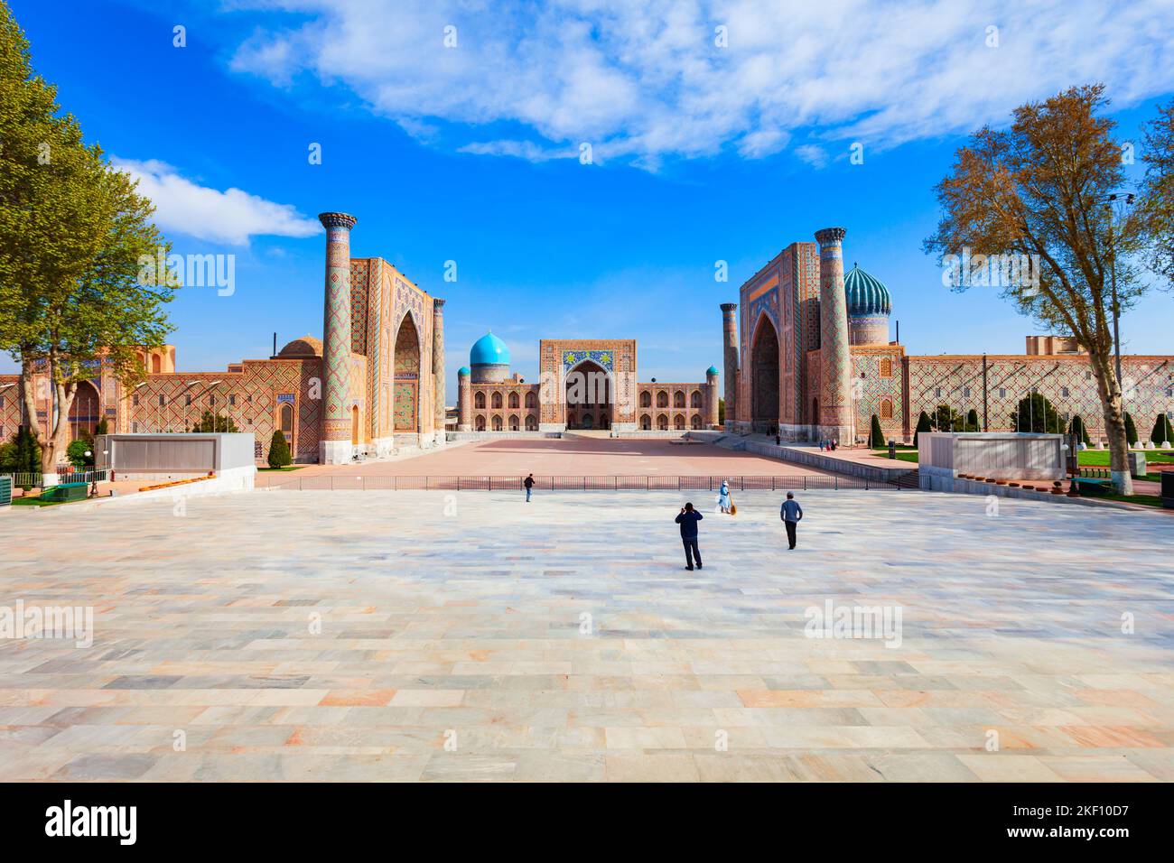 Registan Ulugh Beg Madrasah, Sher Dor Madrasa and Tilya Kori Madrassah ...