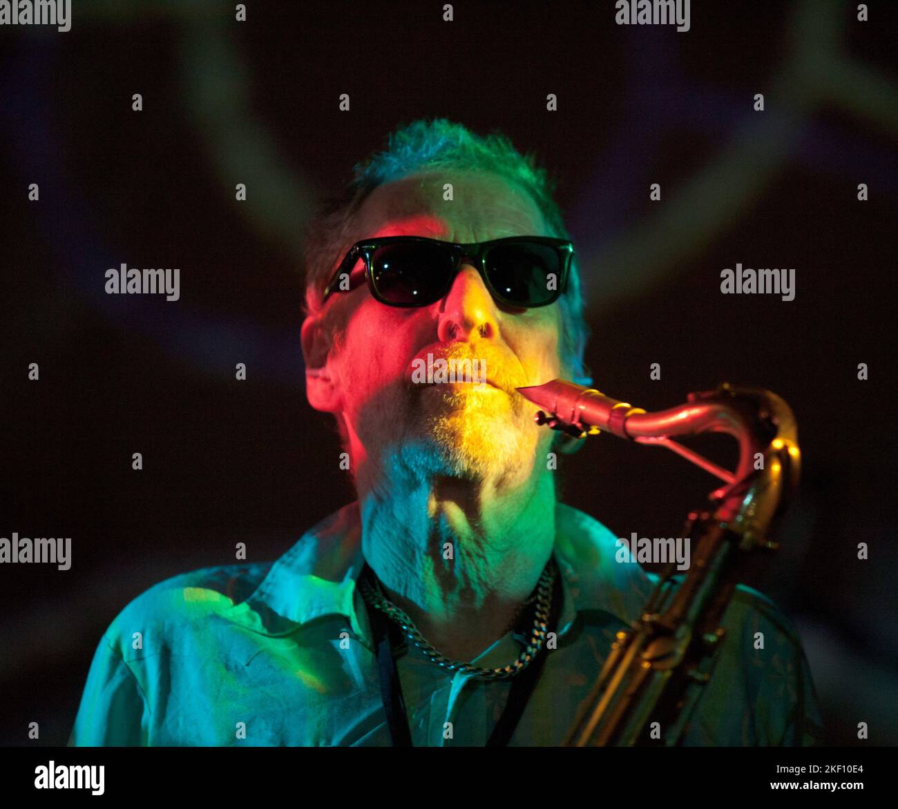 Nik Turner with Hawklords at Leicester O2 Academy, 18 Oct 2011 Stock ...