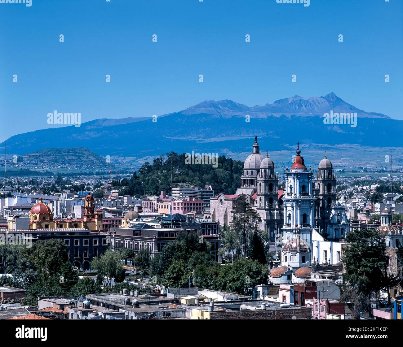 Toluca city in the background the Toluca volcano, Mexico, North America ...