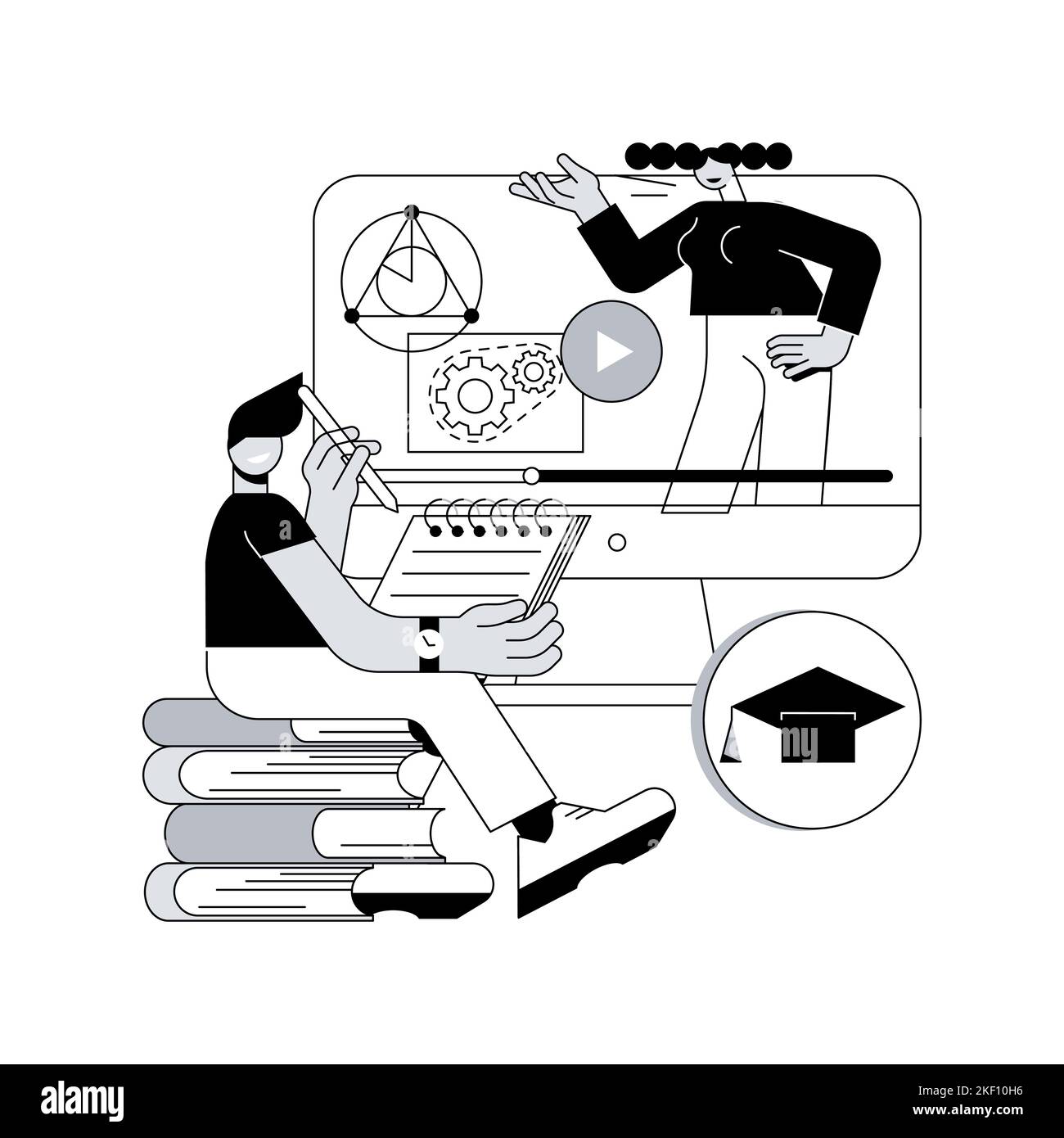 Online courses abstract concept vector illustration. Free online ...