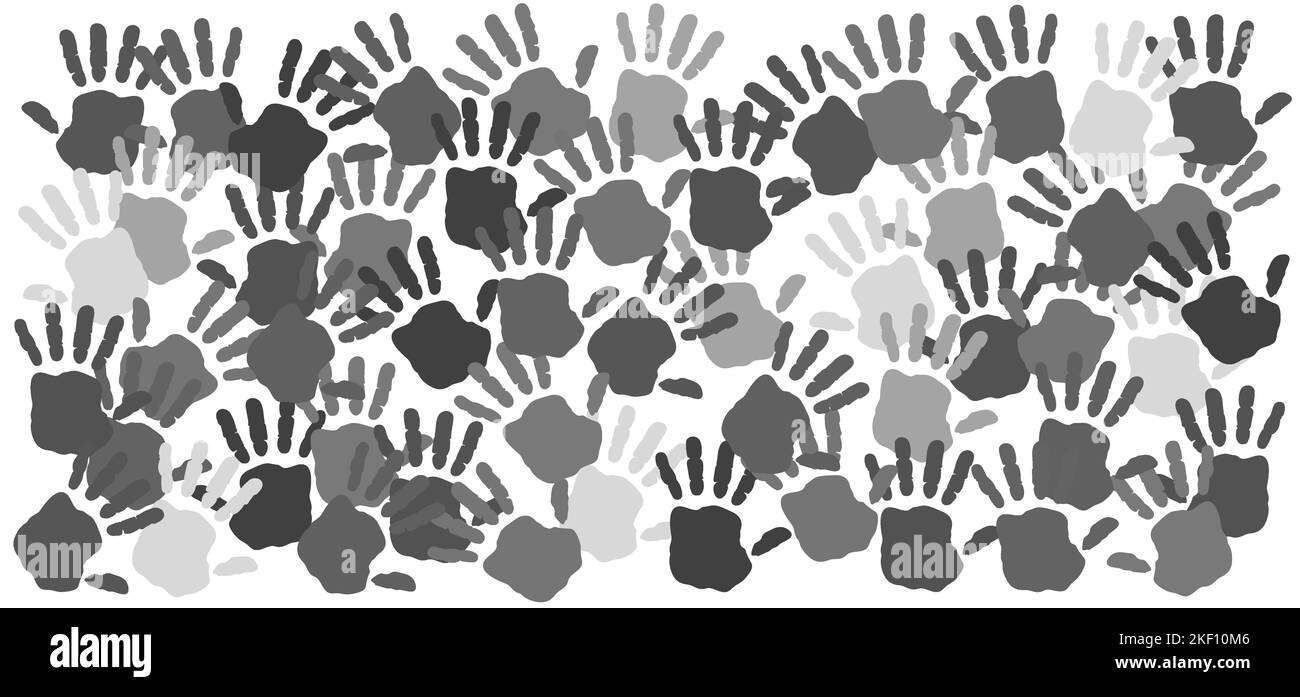 Child Handprint Clipart Black And White Handprints SVG, Handprint PNG,