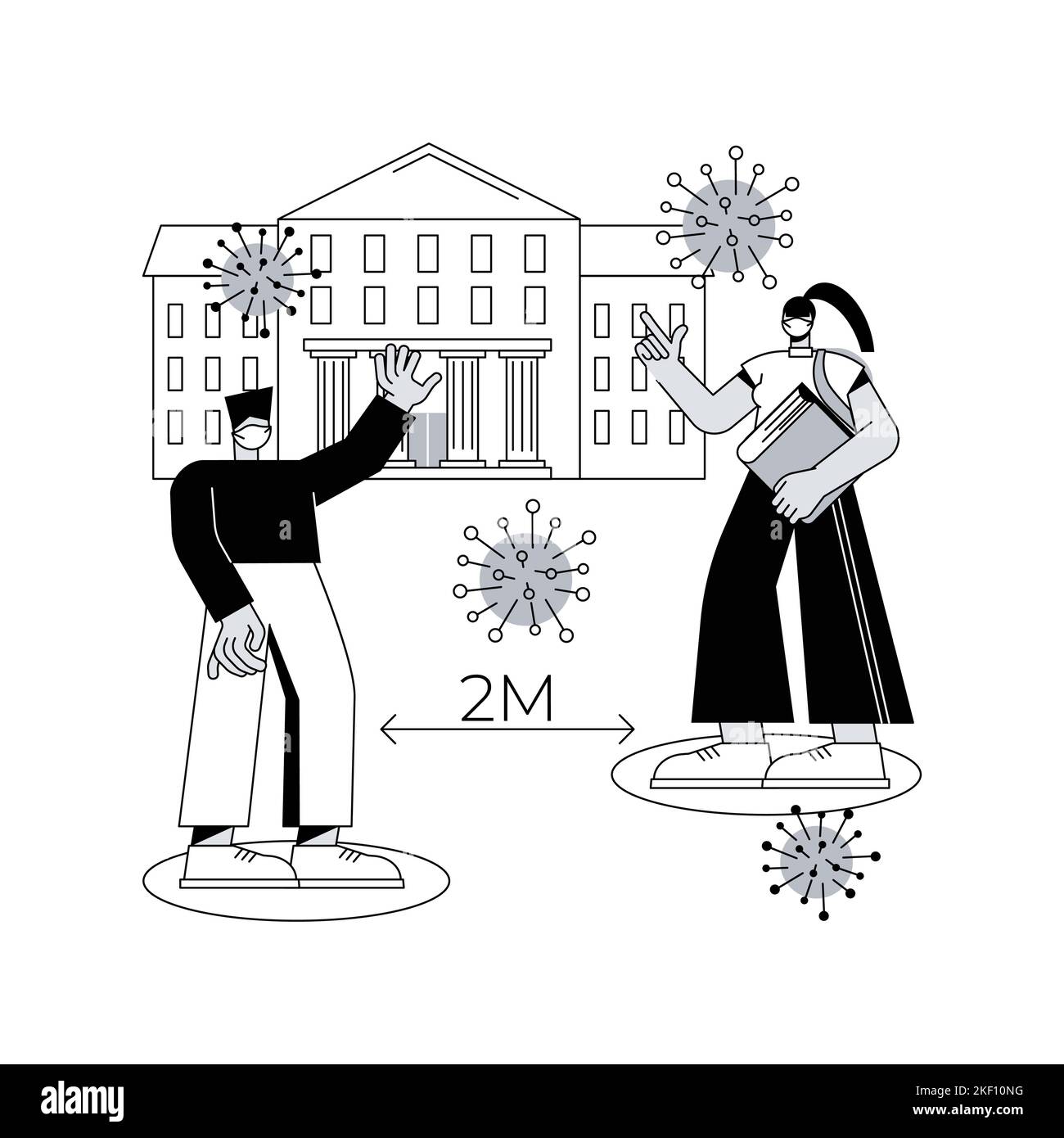 School reopening abstract concept vector illustration. Reopening ...