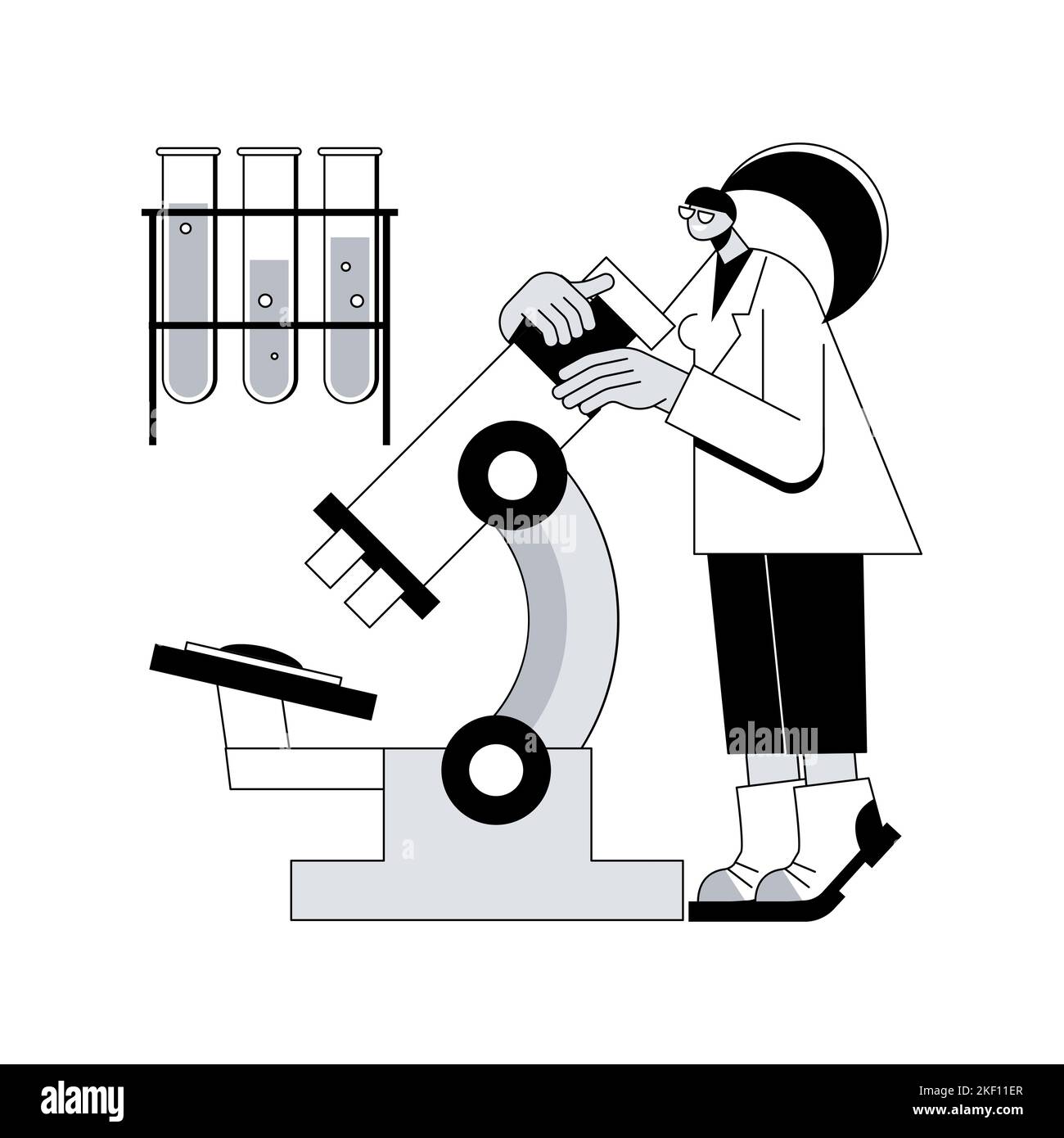 Blood testing abstract concept vector illustration. Medical testing ...