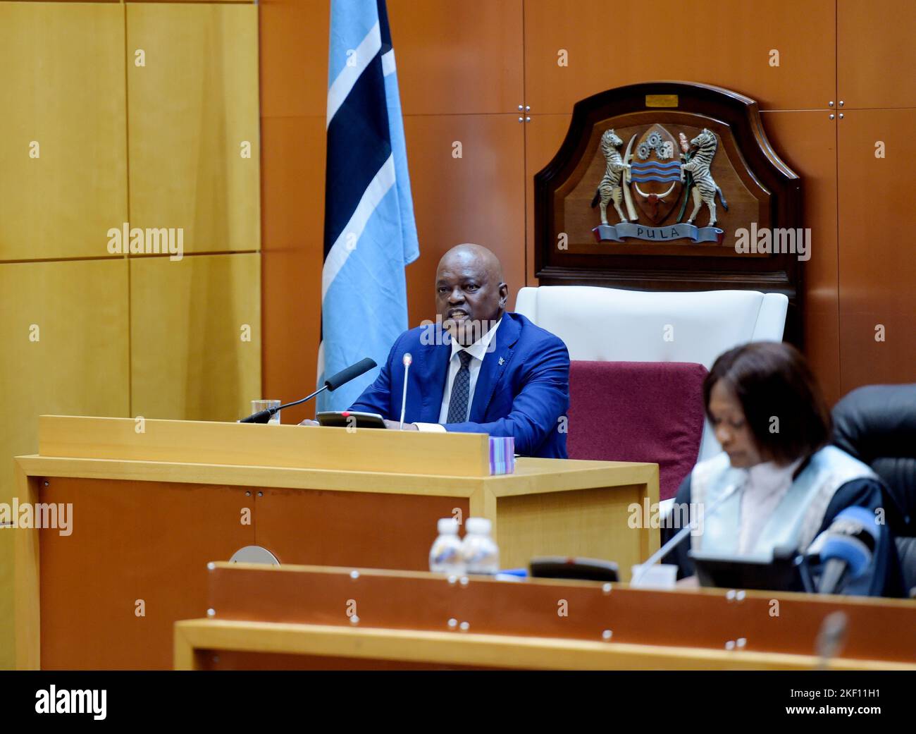 Gaborone, Botswana. 14th Nov, 2022. Botswanan President Mokgweetsi ...