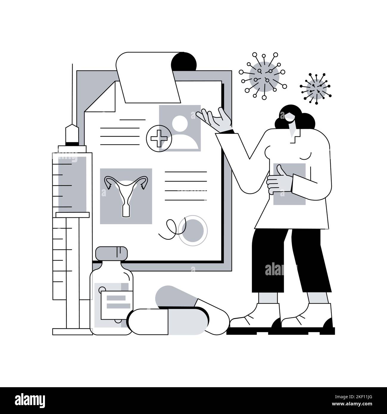 Human Papillomavirus Treatment Abstract Concept Vector Illustration 5143