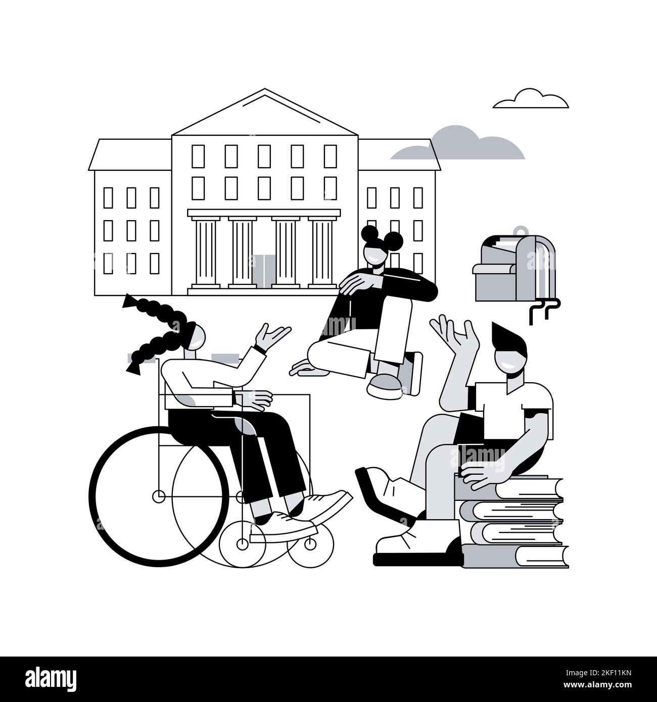 Socialization of pupils abstract concept vector illustration ...