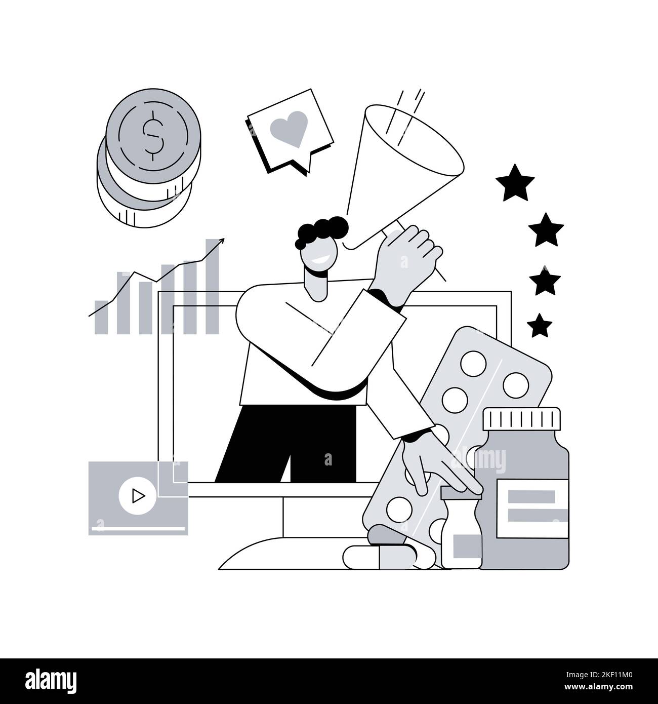 Pharmaceutical marketing abstract concept vector illustration ...