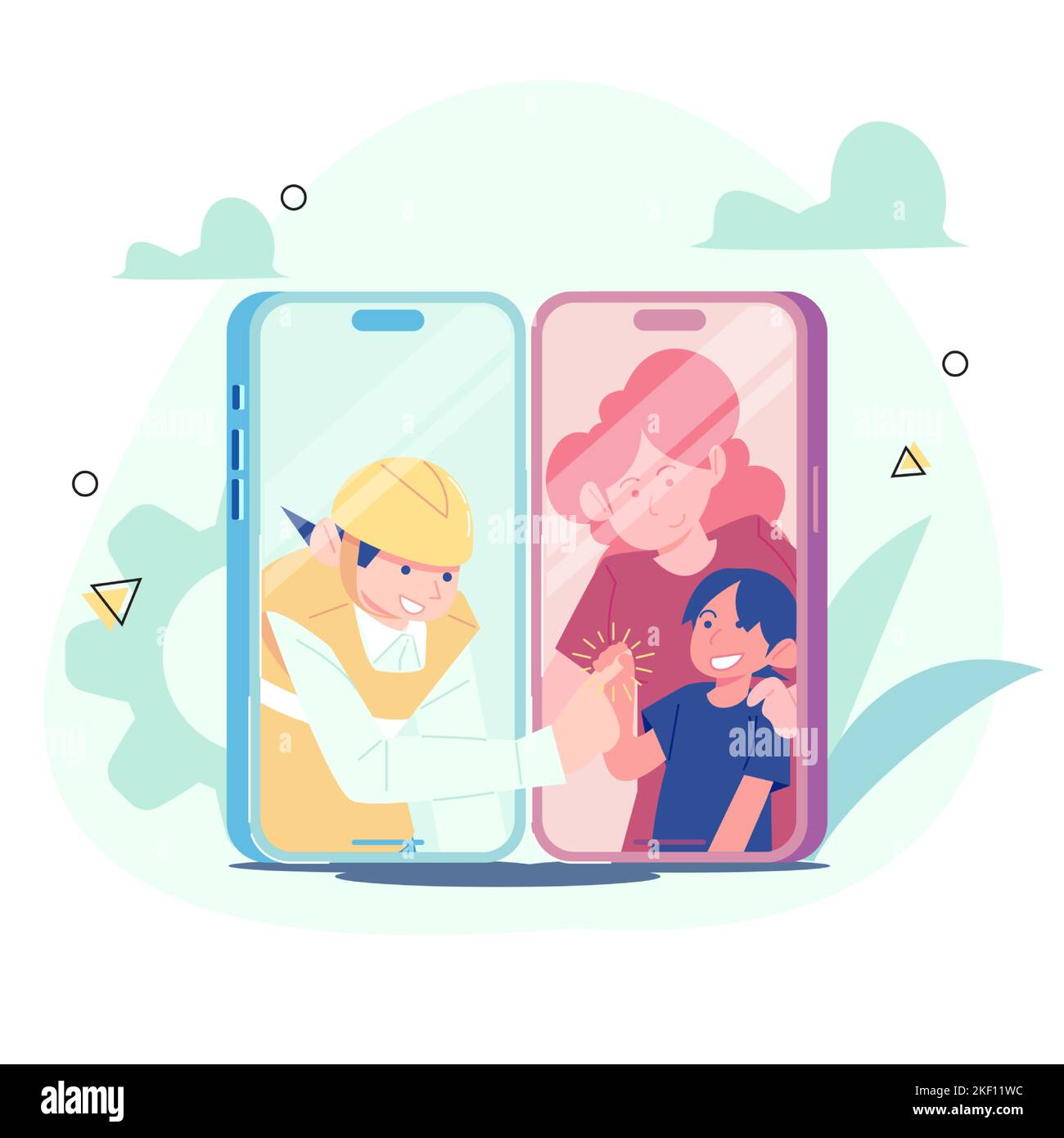 Call boy, video calling Cut Out Stock Images & Pictures - Alamy