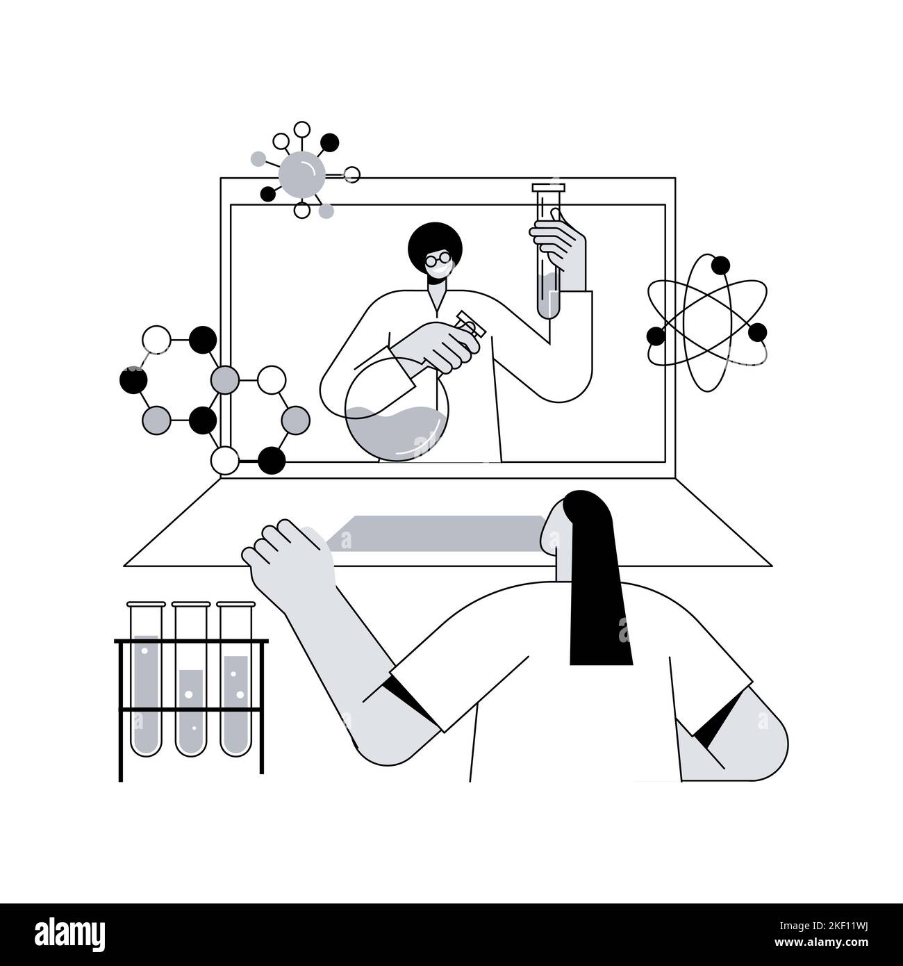 STEM activities abstract concept vector illustration. STEM during ...