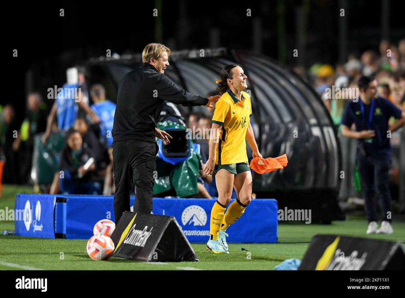 GOSFORD, AUSTRALIA - NOVEMBER 15: Australia head coach Tony Gustavsson ...