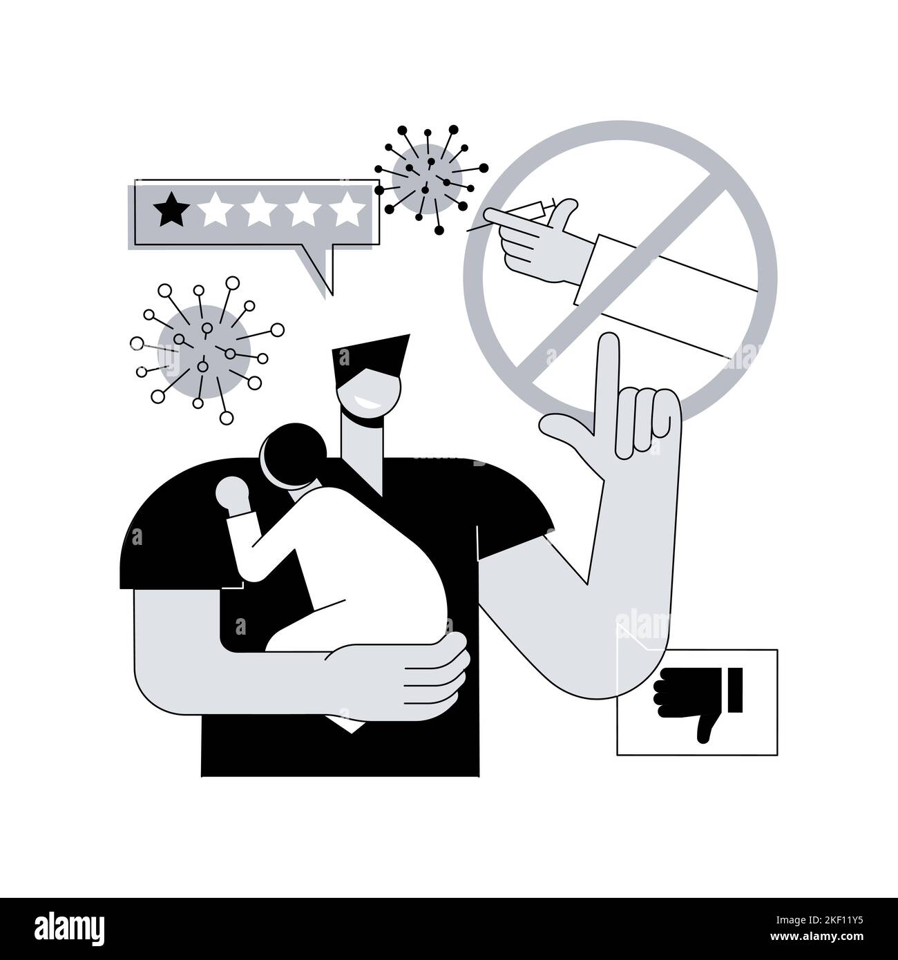 Refusal of vaccination abstract concept vector illustration. Vaccine ...