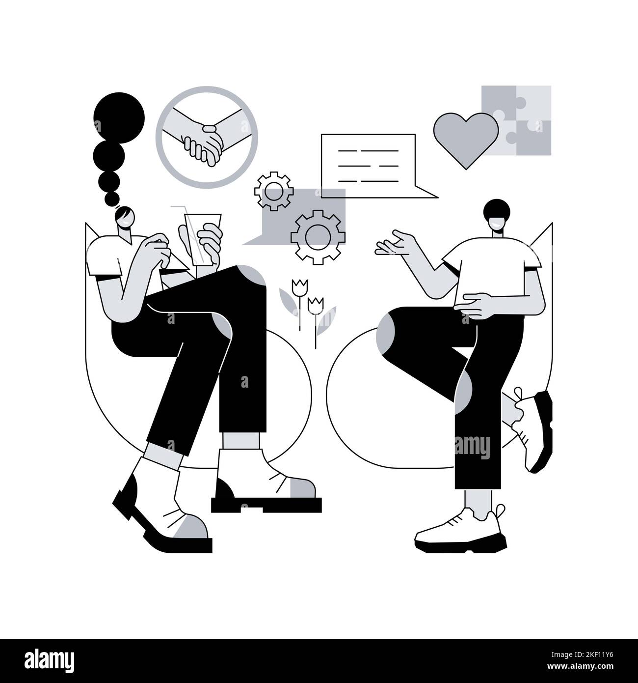 Social Interaction Skills abstract concept vector illustration ... Social Interaction Skills abstract concept vector illustration ...