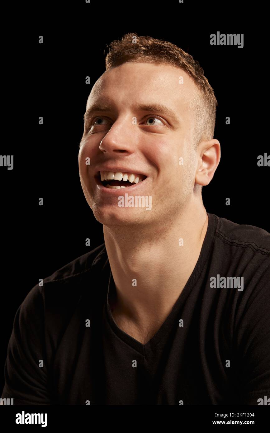 Portrait of young handsome man in casual clothes posing isolated over ...