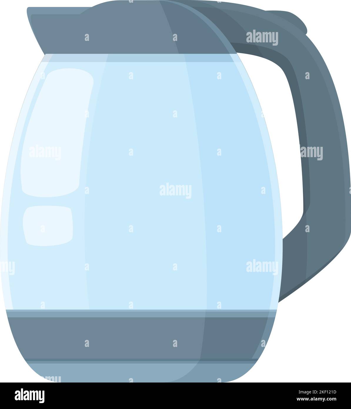 Transparent kettle icon cartoon vector. Water teapot. Electric pot ...