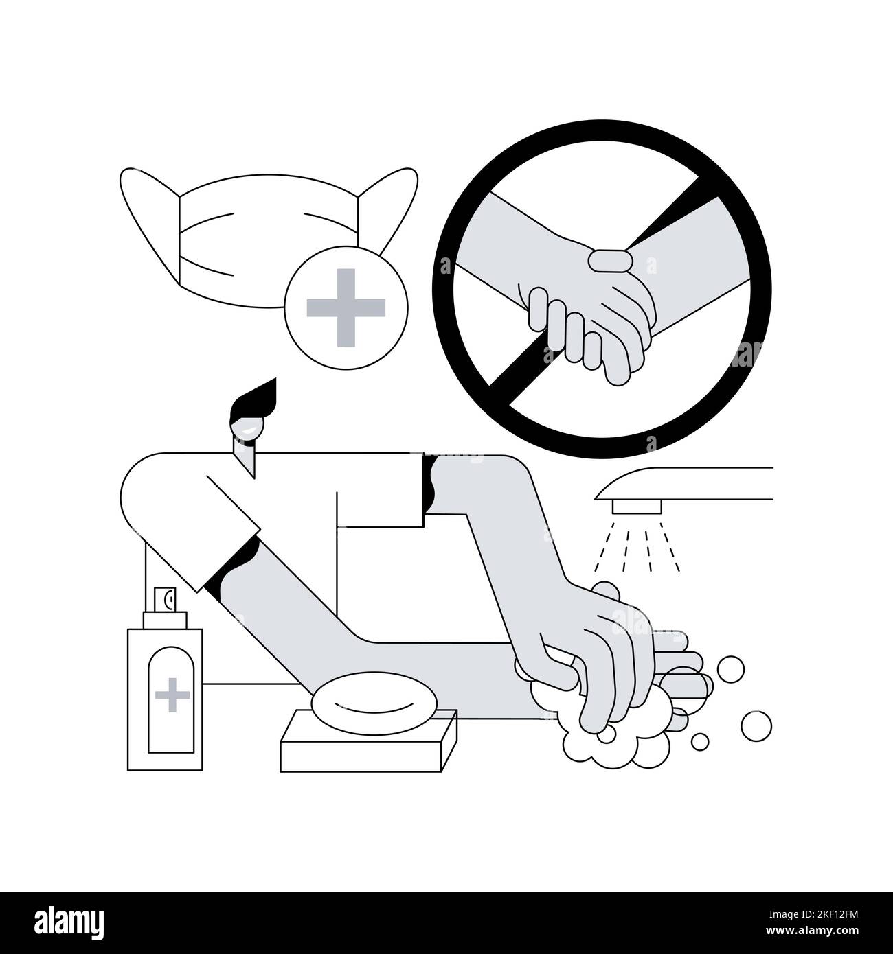 Do your part abstract concept vector illustration. Stay safe home, self ...
