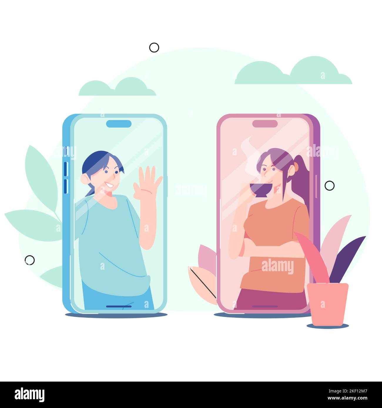 Coffee call Stock Vector Images - Alamy
