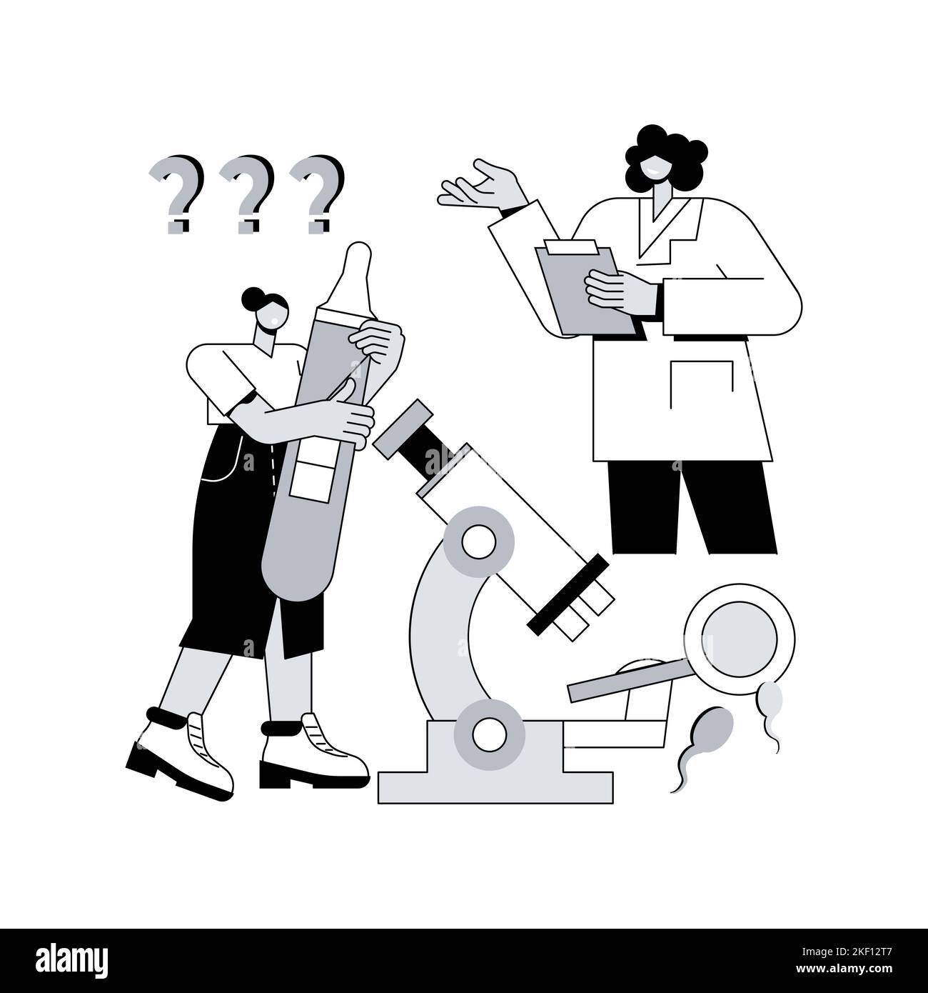 Infertility diagnosis abstract concept vector illustration. Female ...