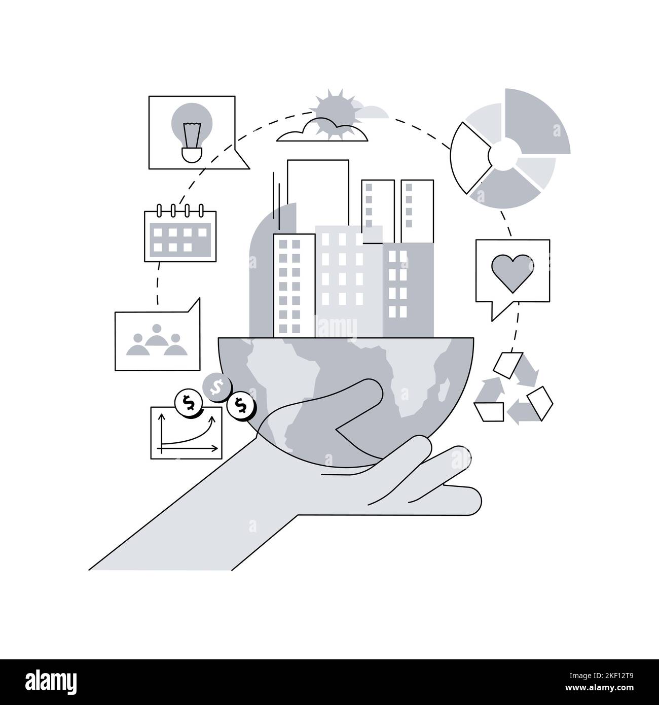 Responsibility abstract concept vector illustration. Managing position ...