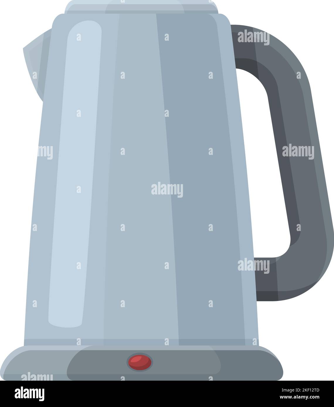 Full metal kettle icon cartoon vector. Water glass. Style item Stock ...