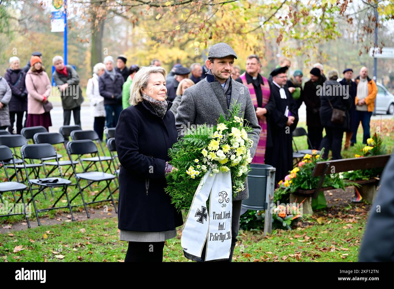 Im Bild: Eveline Mühle, Stephan Meyer. Gedenkveranstaltung anlässlich ...