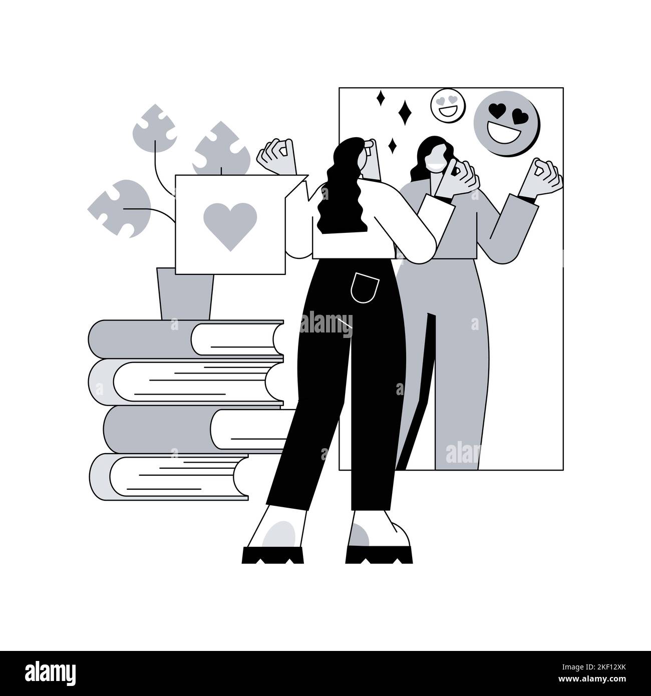 Self-concept abstract concept vector illustration. Positive self ... Self-concept abstract concept vector illustration. Positive self ...