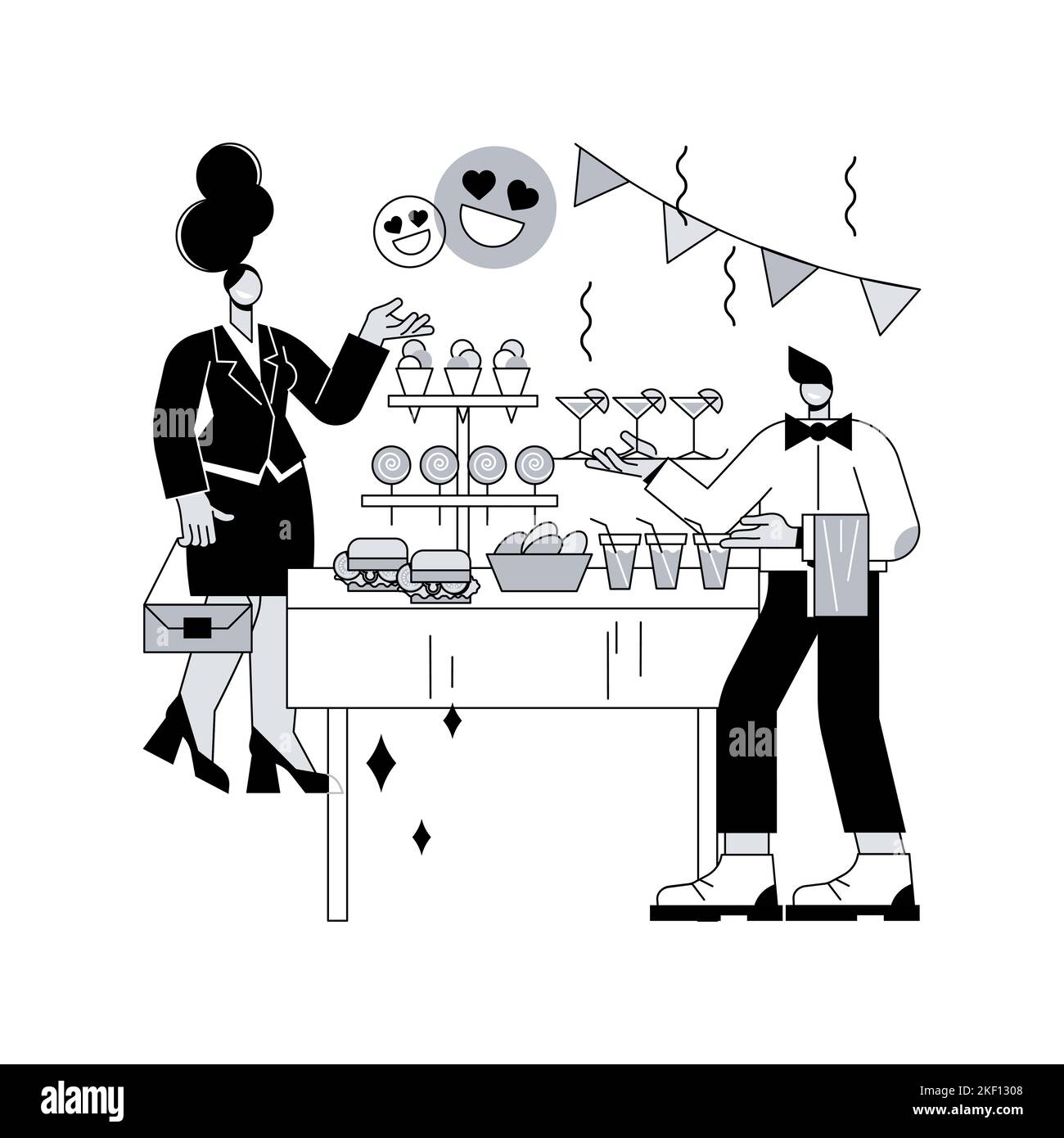 Catering abstract concept vector illustration. Catering to survive ...