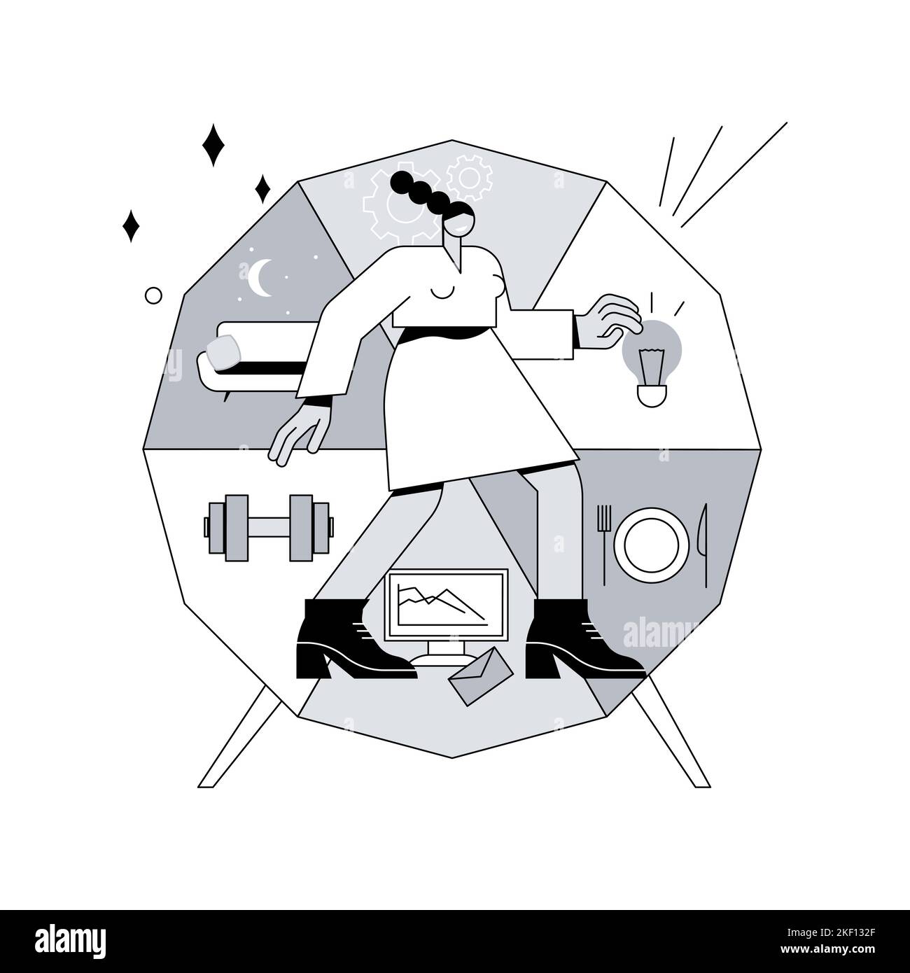 Discipline abstract concept vector illustration. Personal quality ...