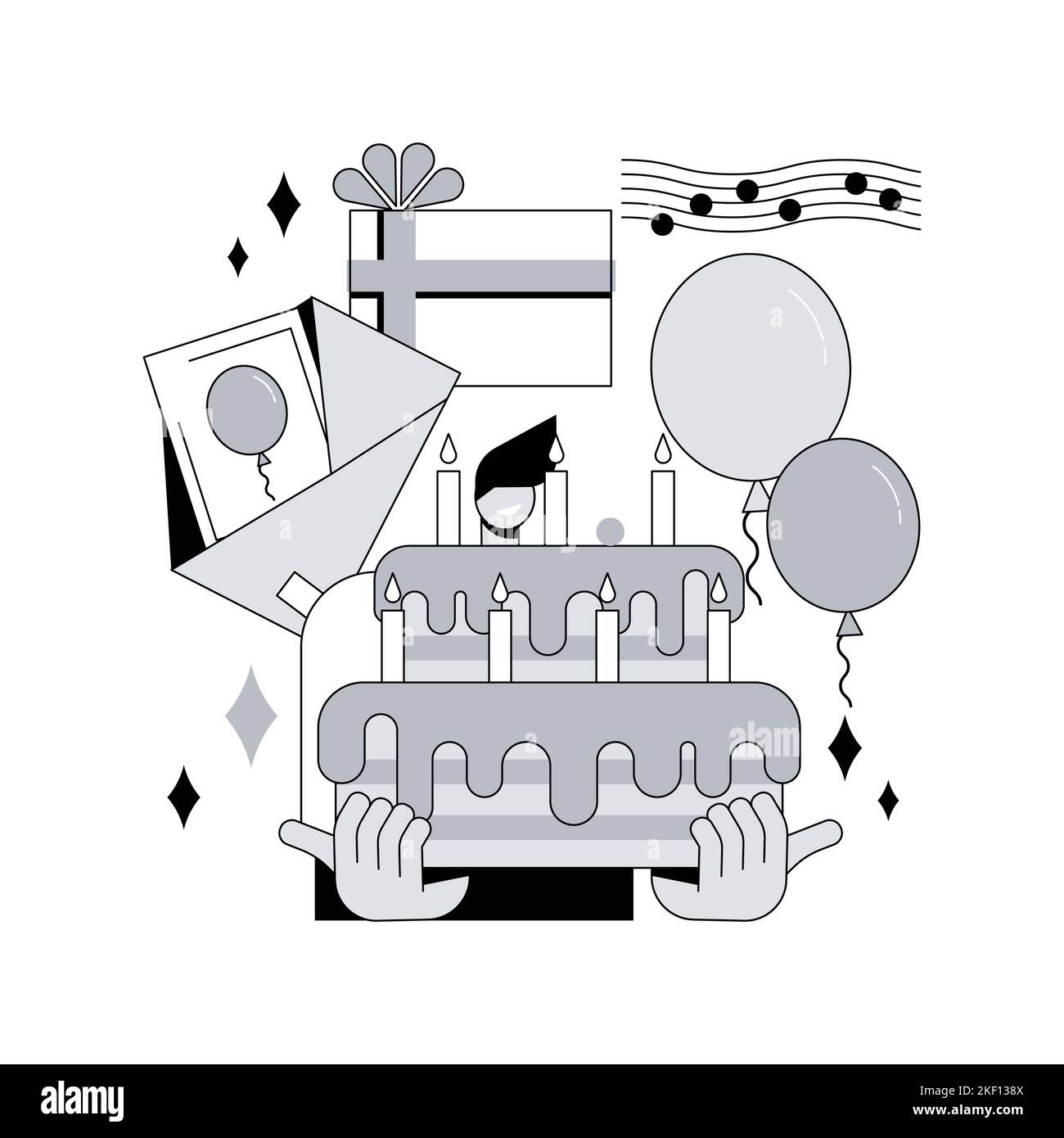 Birthday party abstract concept vector illustration. Celebration ...