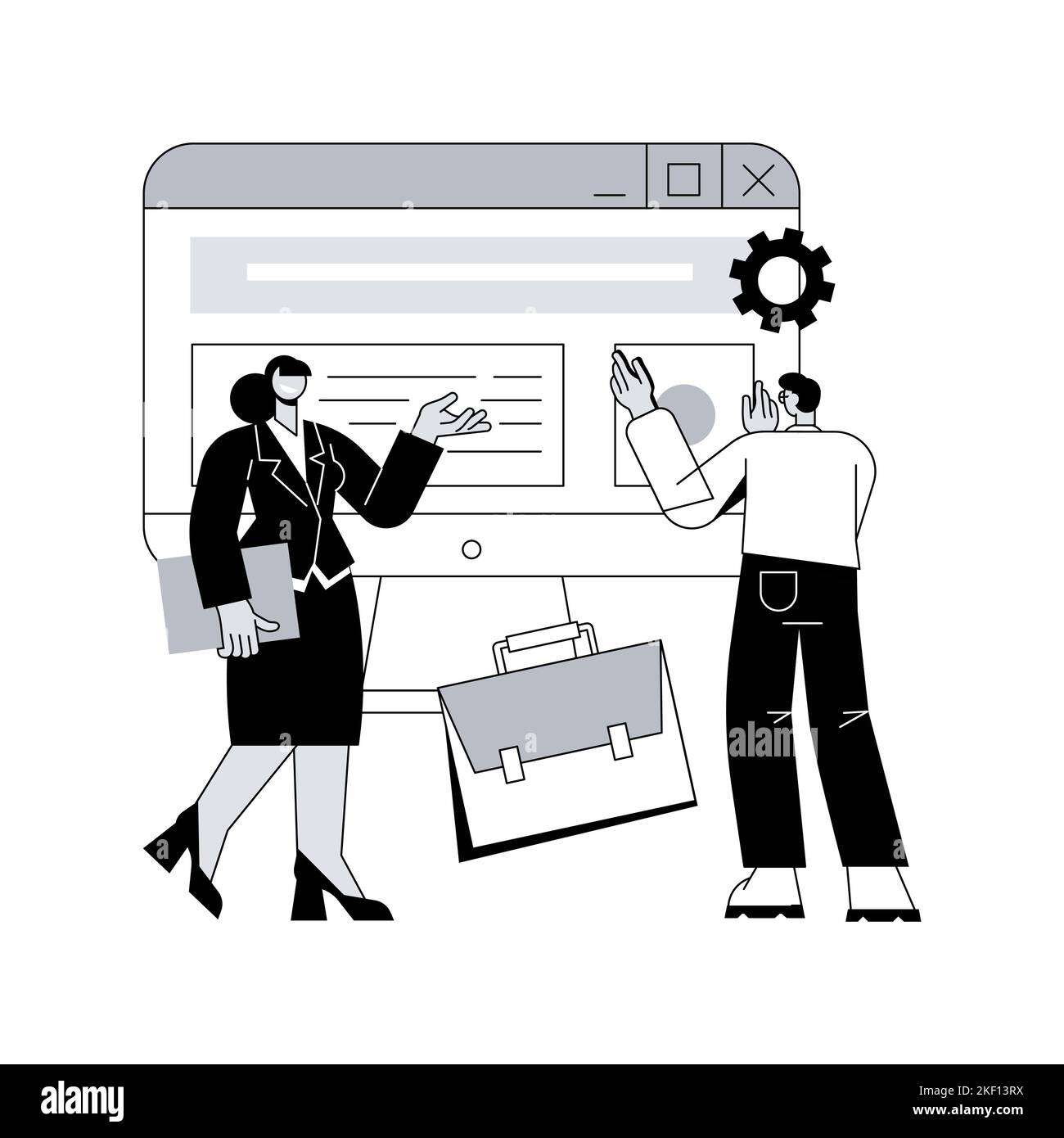 Corporate website abstract concept vector illustration. Official ...