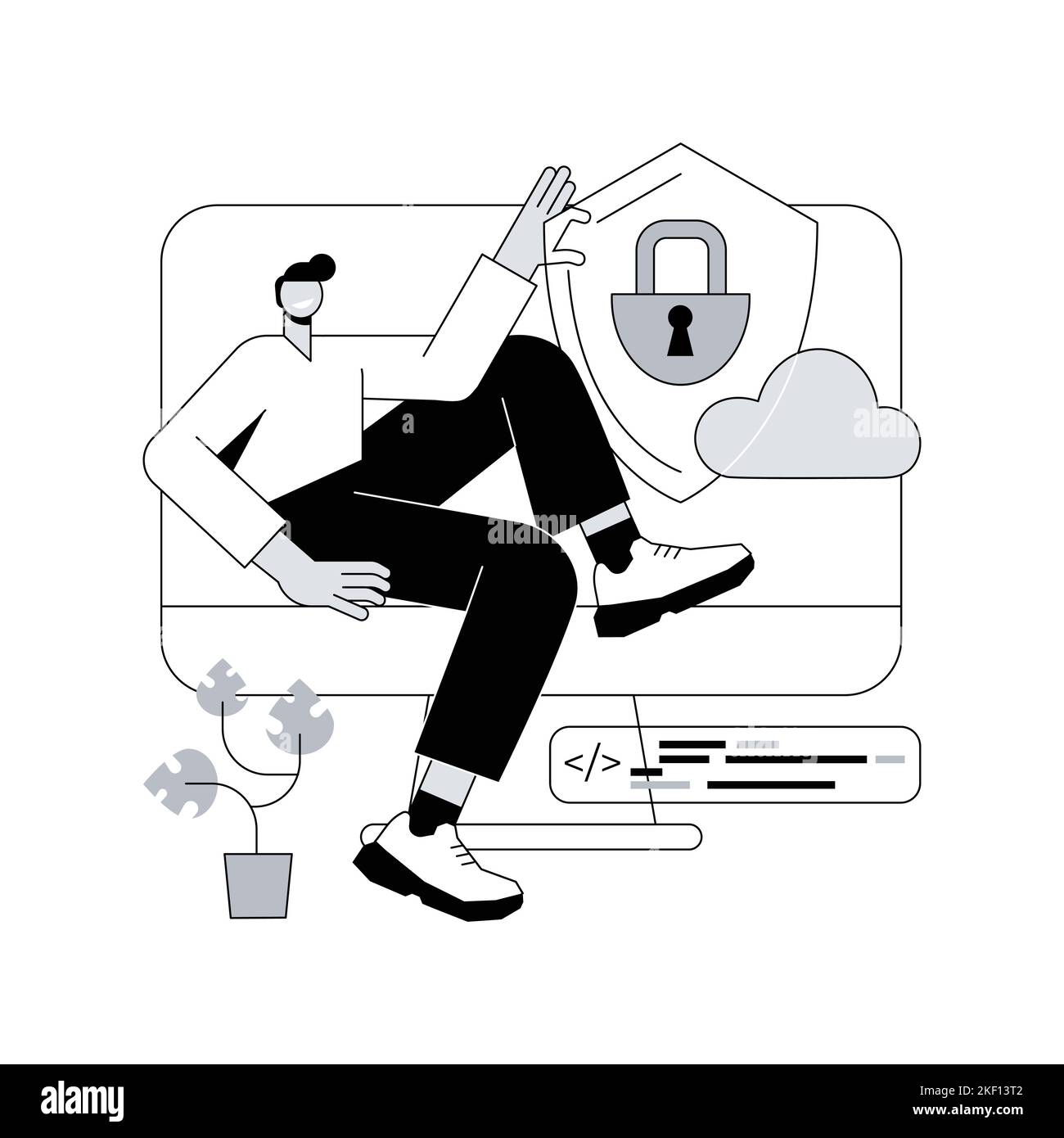 Data privacy abstract concept vector illustration. Internet privacy ...