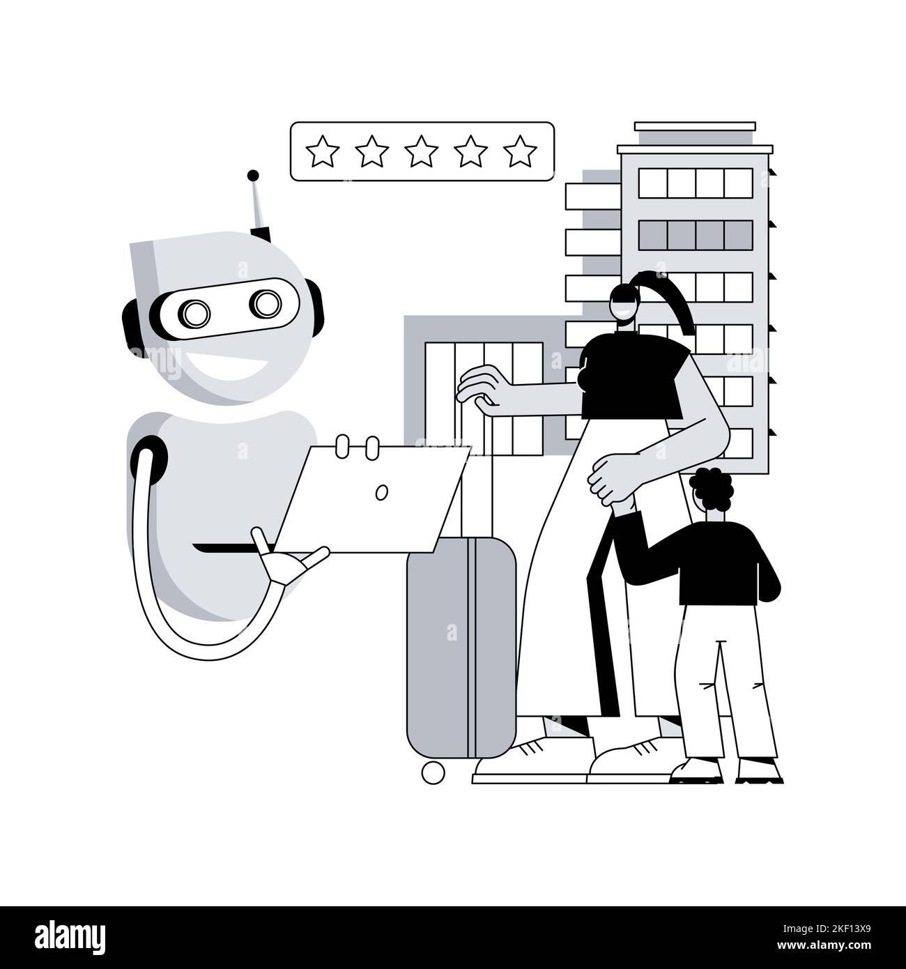 Smart hospitality industry abstract concept vector illustration ...