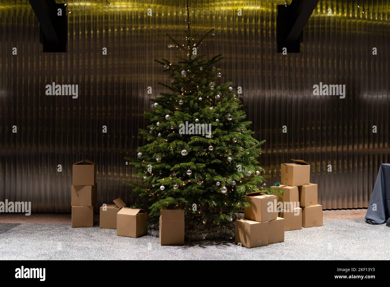 Presents wrapped and under a christmas tree hi-res stock photography ...