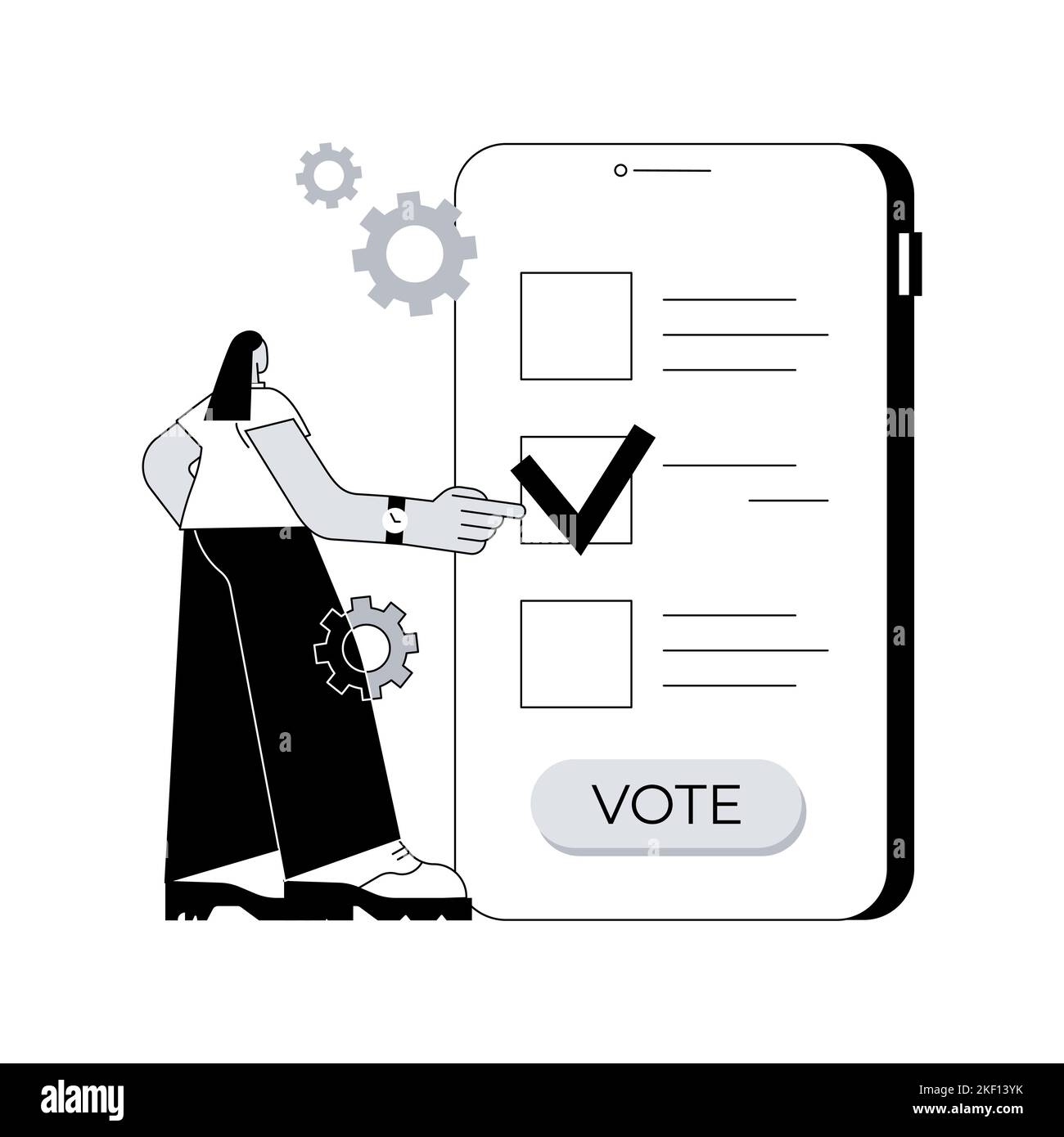 Electronic Voting System Stock Vector Images Alamy