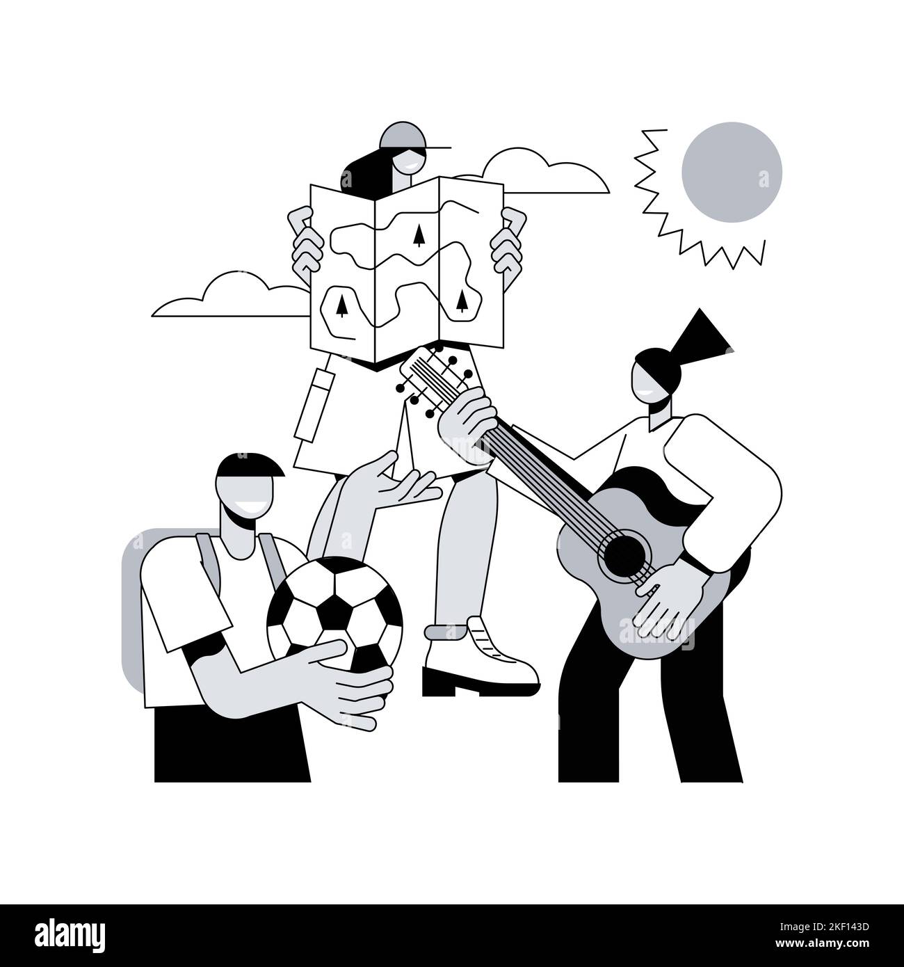 Summer camp for kids abstract concept vector illustration ...