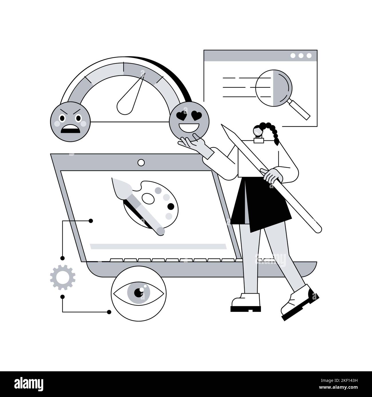 Emotional design abstract concept vector illustration. Interaction ...