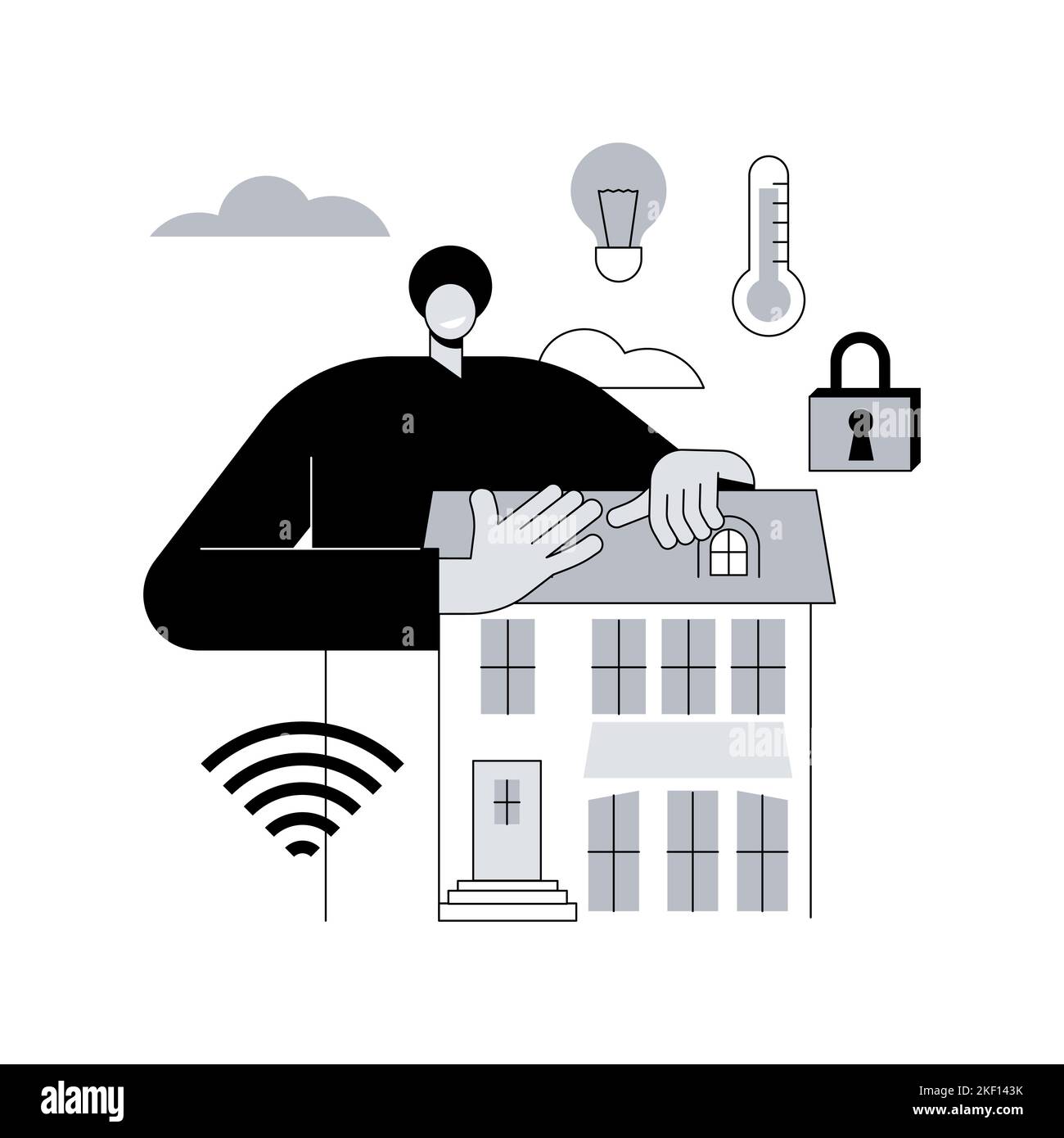 Smart home 2.0 abstract concept vector illustration. Next generation ...