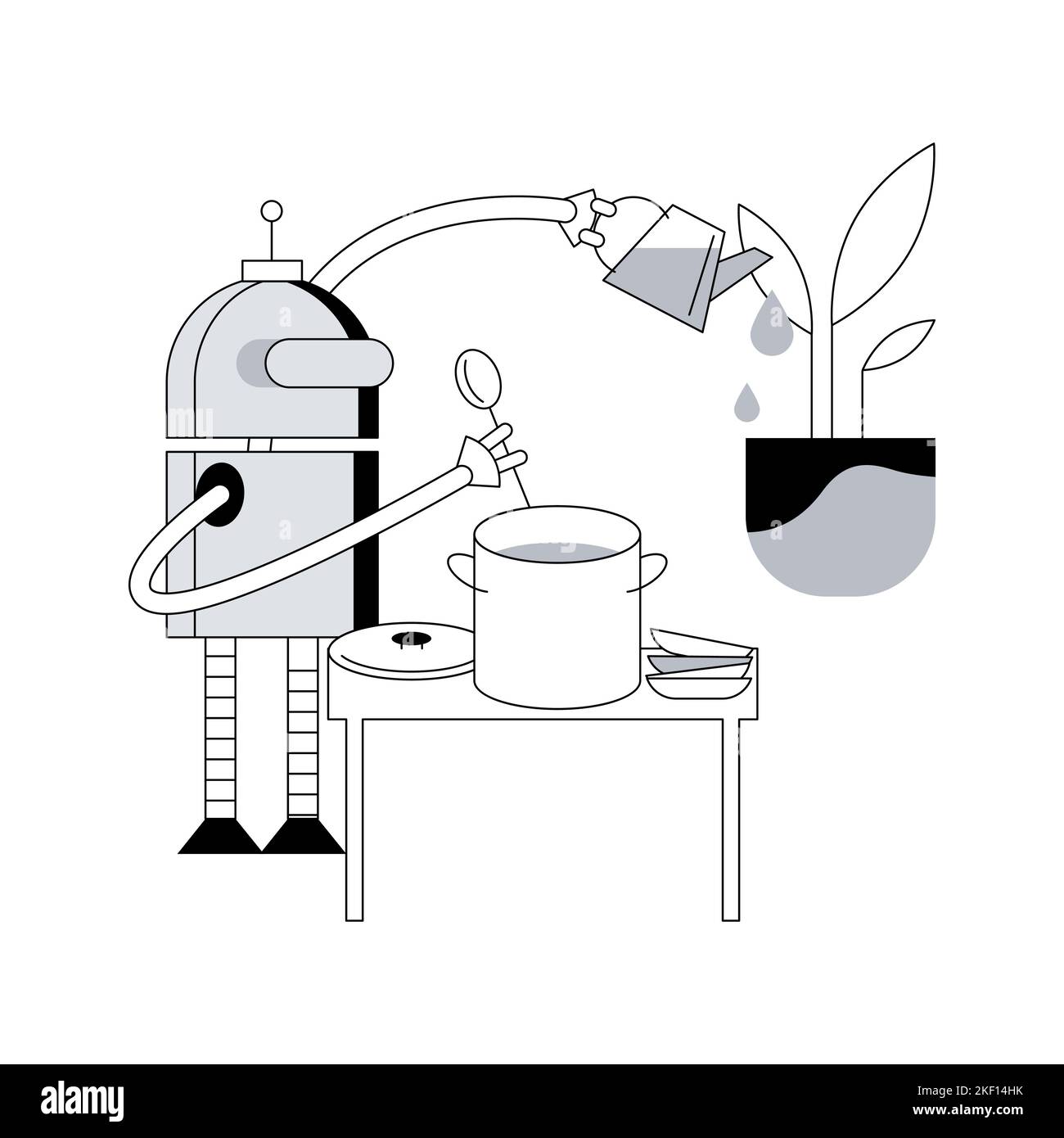Kitchen robotics Stock Vector Images - Alamy