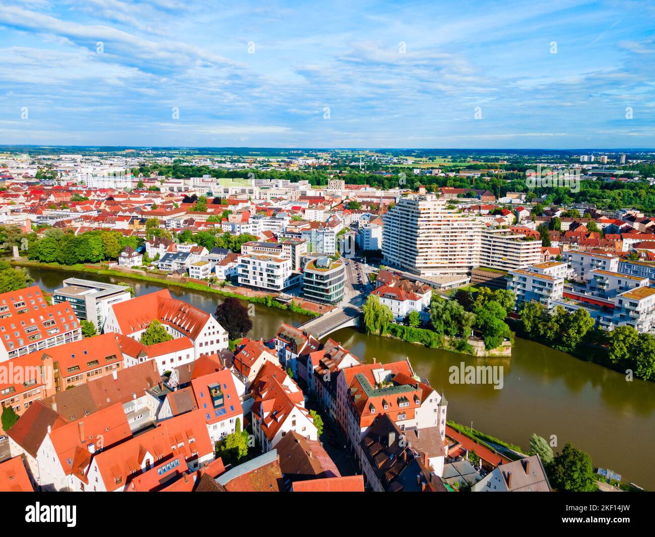 Ulm city aerial panoramic view in Germany Stock Photo - Alamy
