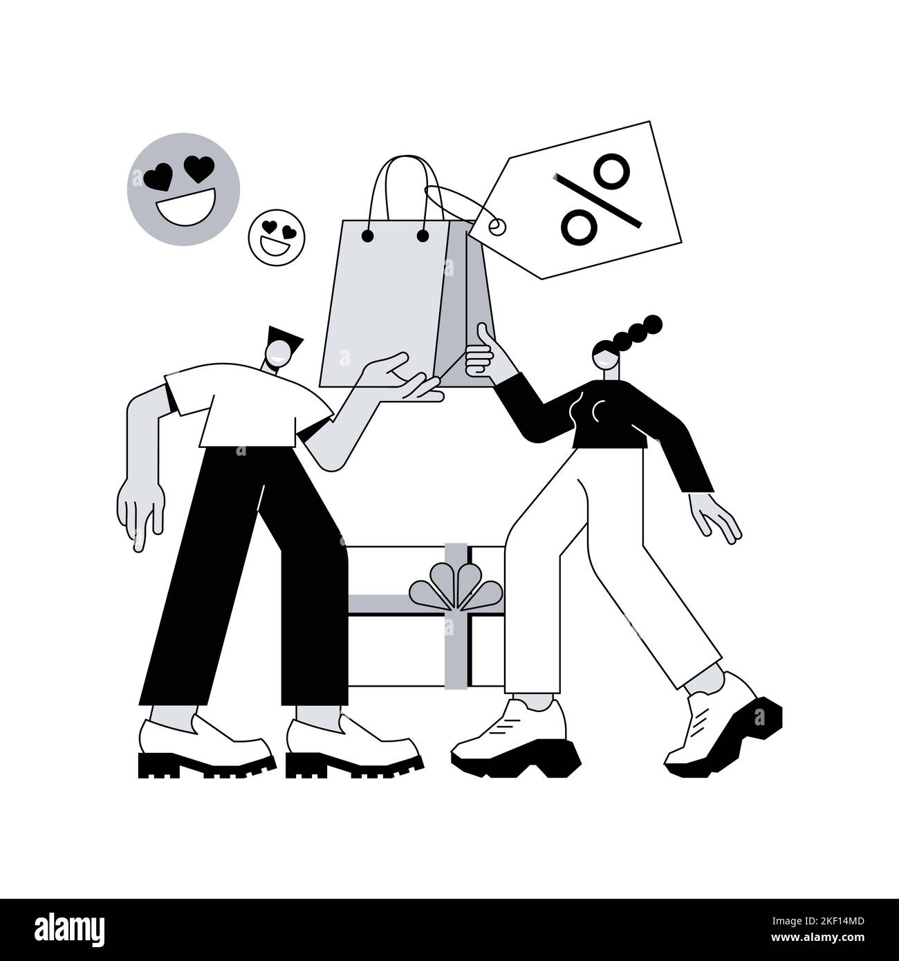 Smart retail abstract concept vector illustration. Smart store, retail ...