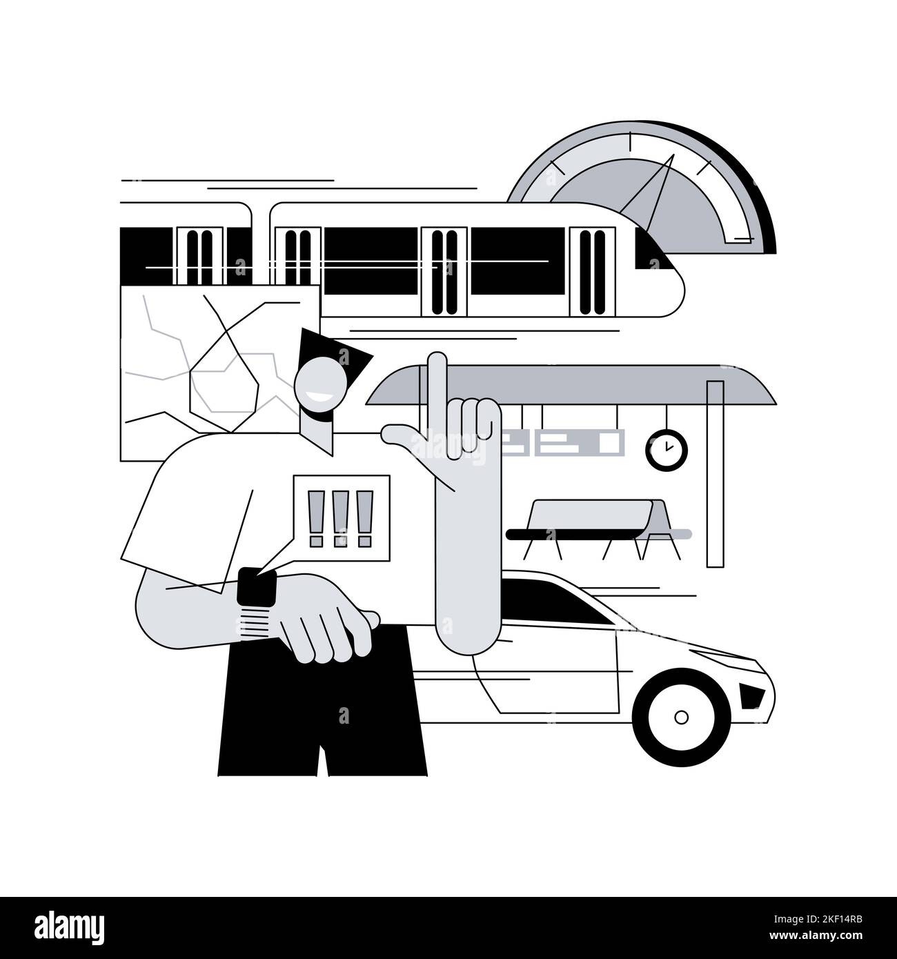 High-speed transport abstract concept vector illustration. High-speed ...