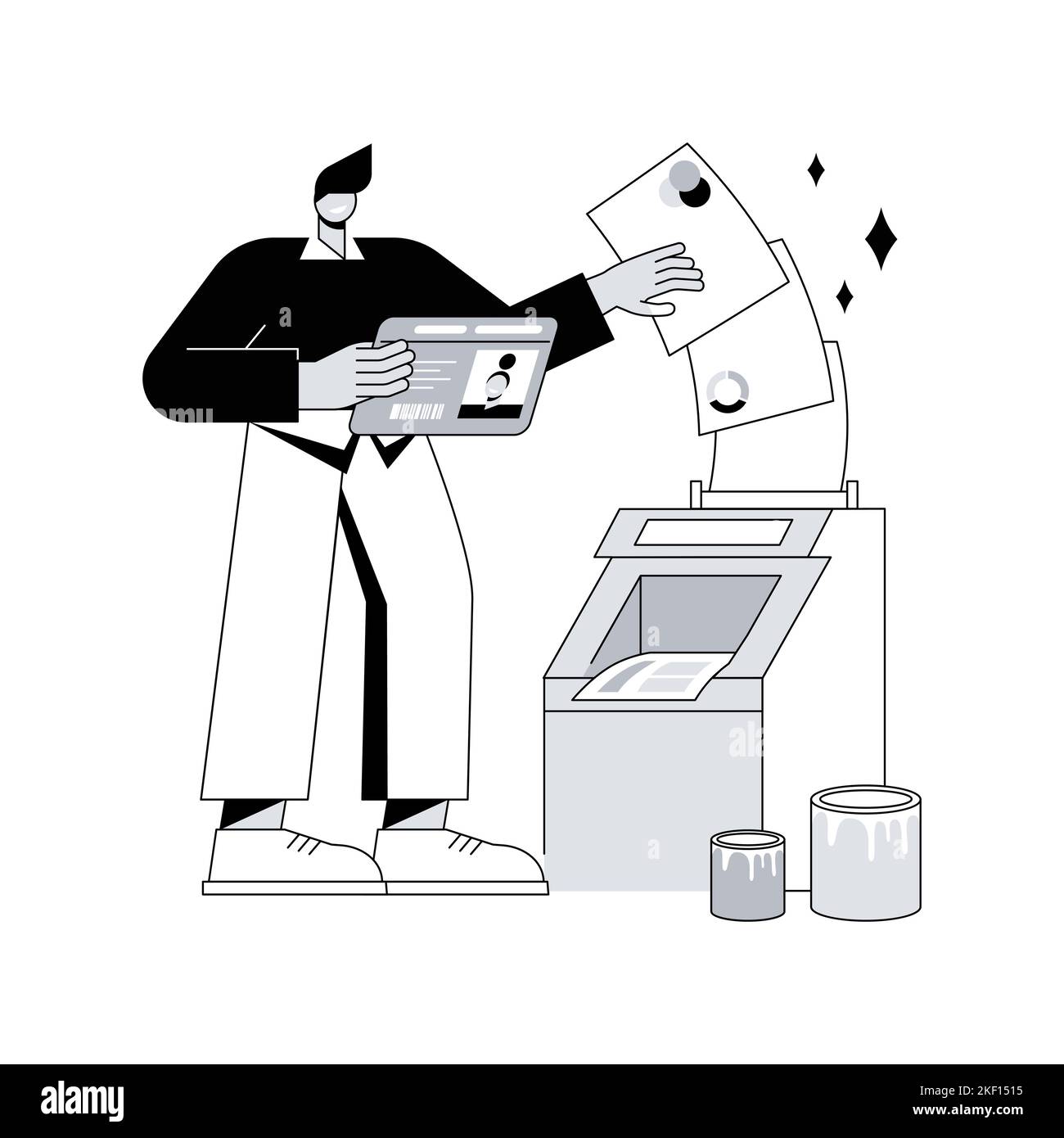 Print design abstract concept vector illustration. Print promo ...