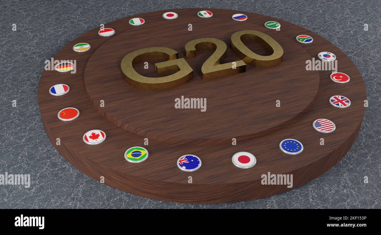 Flags G20 membership , Concept of the G20 summit or meeting, G20 ...