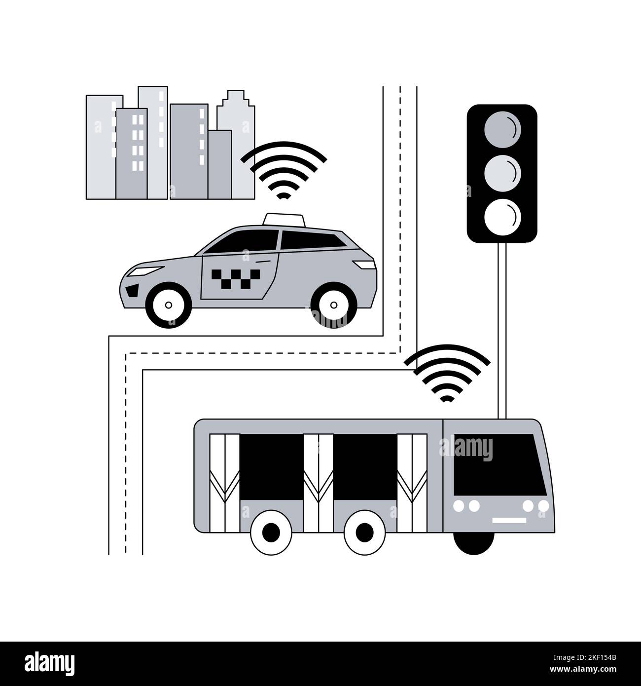 Intelligent Transport System Abstract Concept Vector Illustration Intelligent Transportation