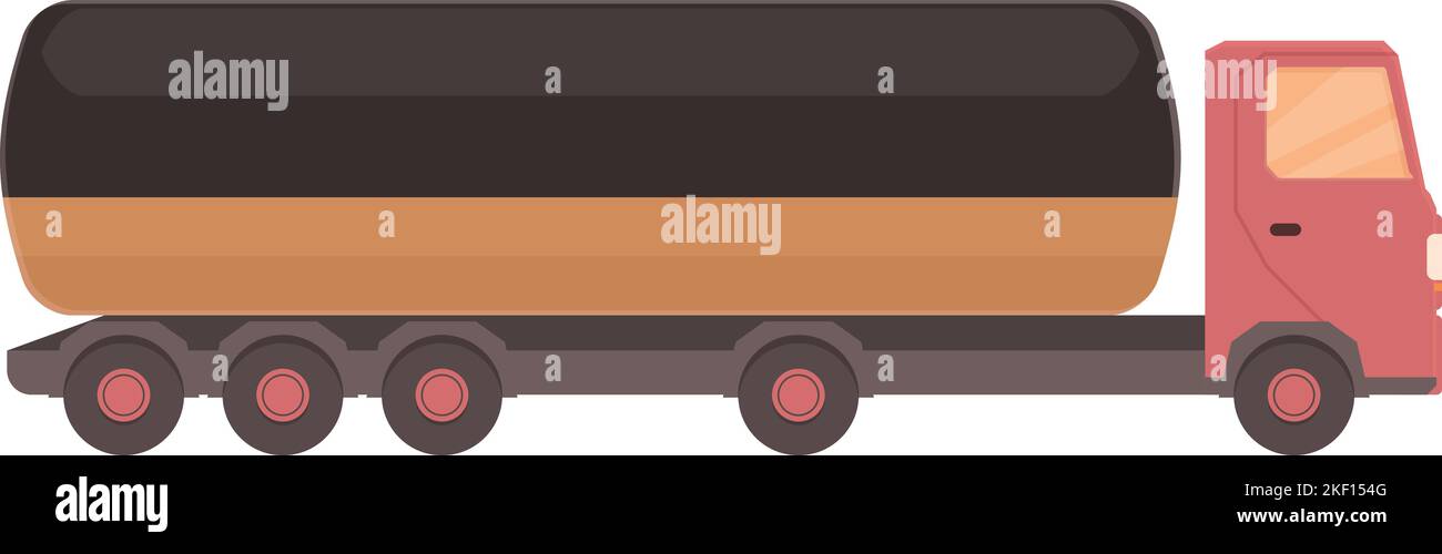 Liquid tanker icon cartoon vector. Gasoline truck. Petrol cargo Stock ...