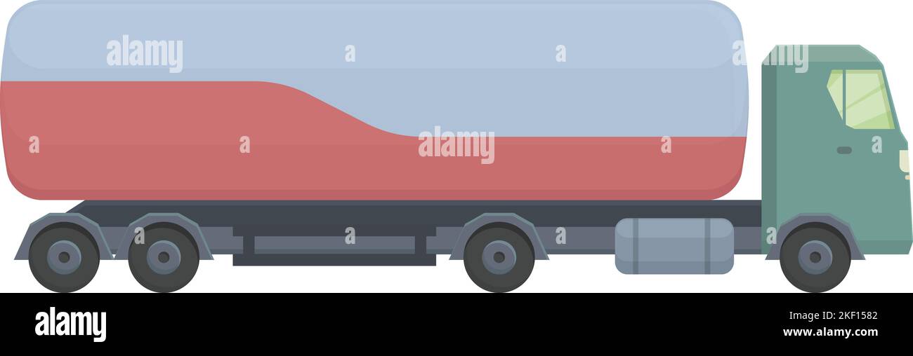 Delivery tanker icon cartoon vector. Gasoline truck. Fuel petrol Stock ...