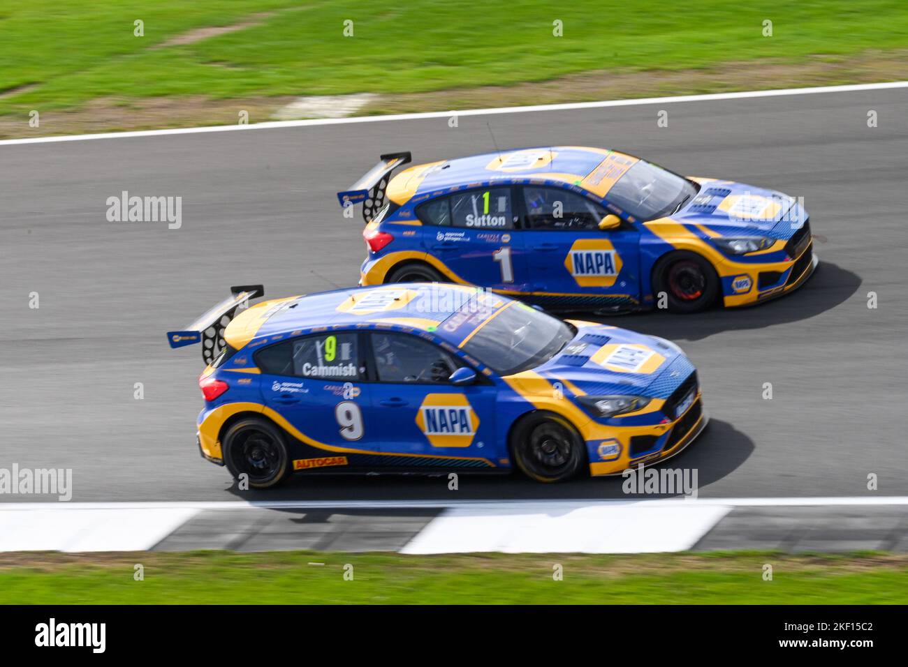Silverstone 2022 NAPA racing UK, Ash Sutton and Dan Cammish, in the BTCC, British touring car ...
