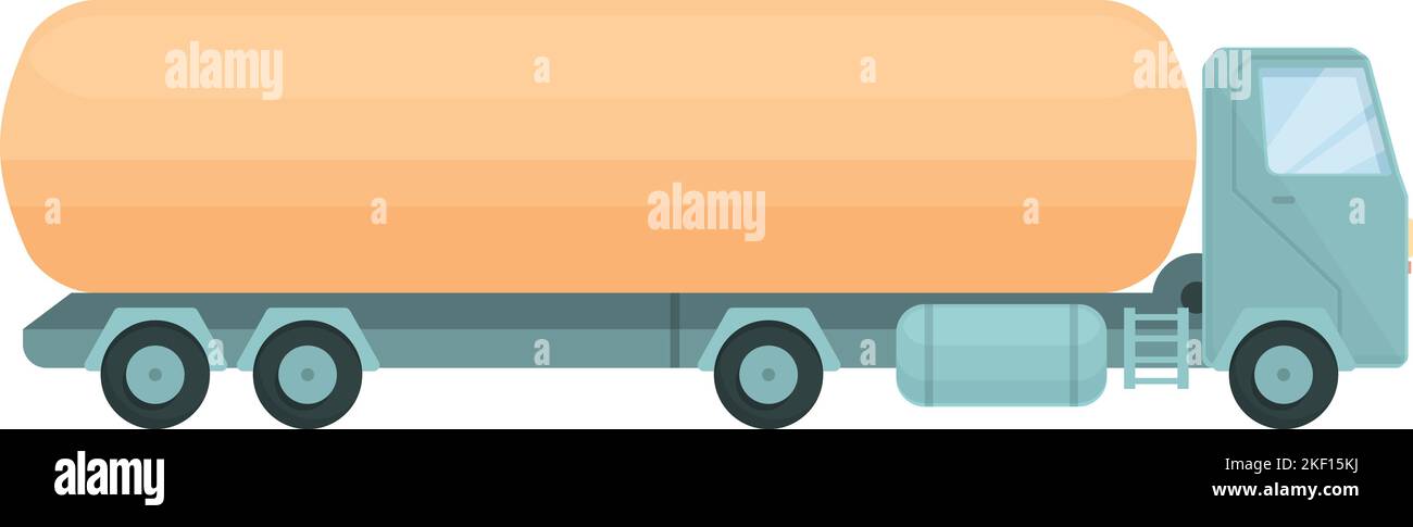 Flammable tanker icon cartoon vector. Gasoline truck. Vehicle liquid ...