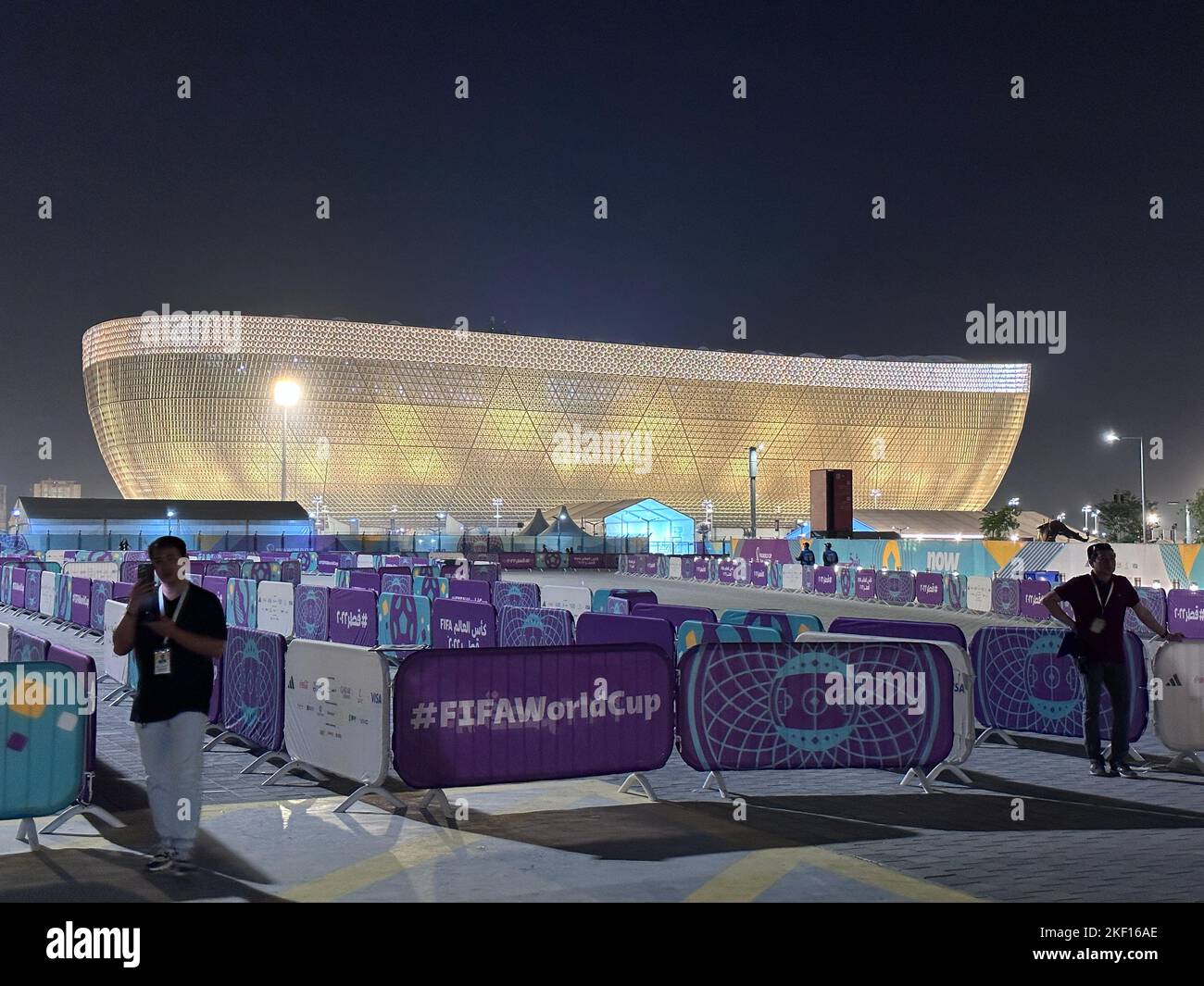 The 80,000-seats Lusail Stadium night view - It is here that the FIFA ...