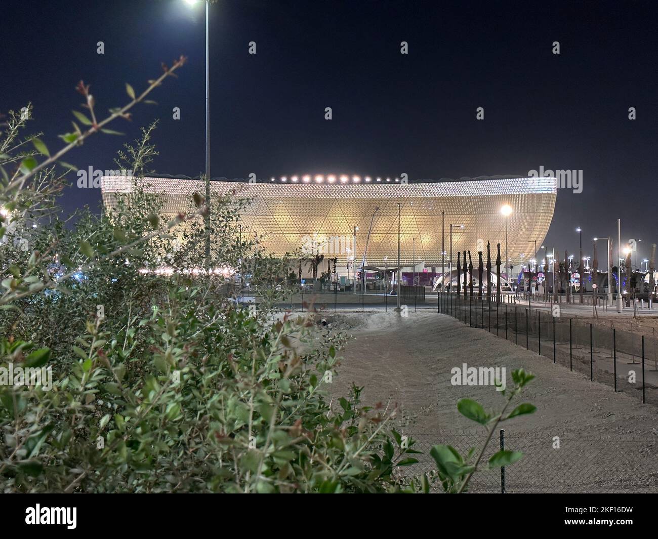 The 80,000-seats Lusail Stadium night view - It is here that the FIFA ...